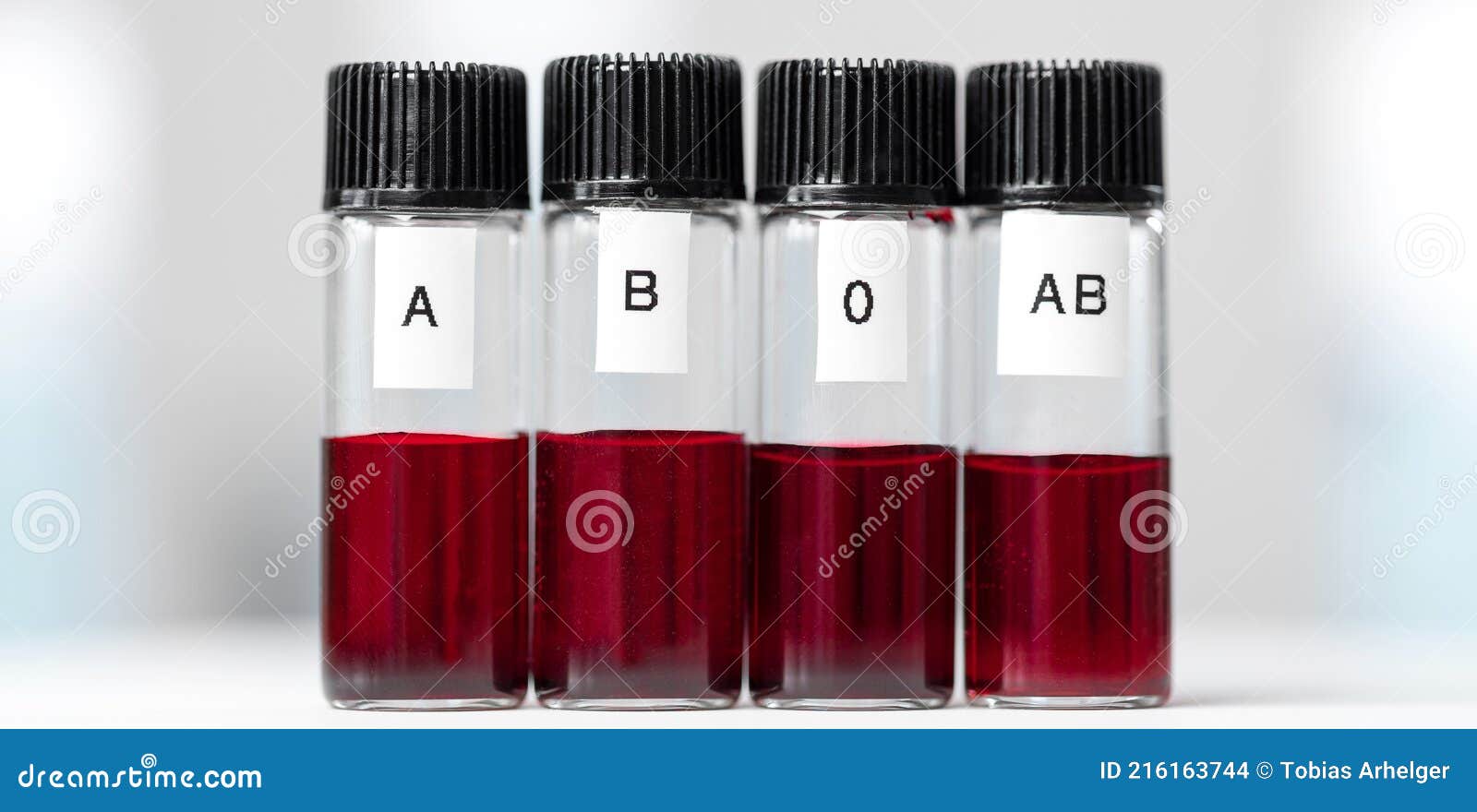 Samples with the Various Blood Types Stock Photo - Image of sample ...