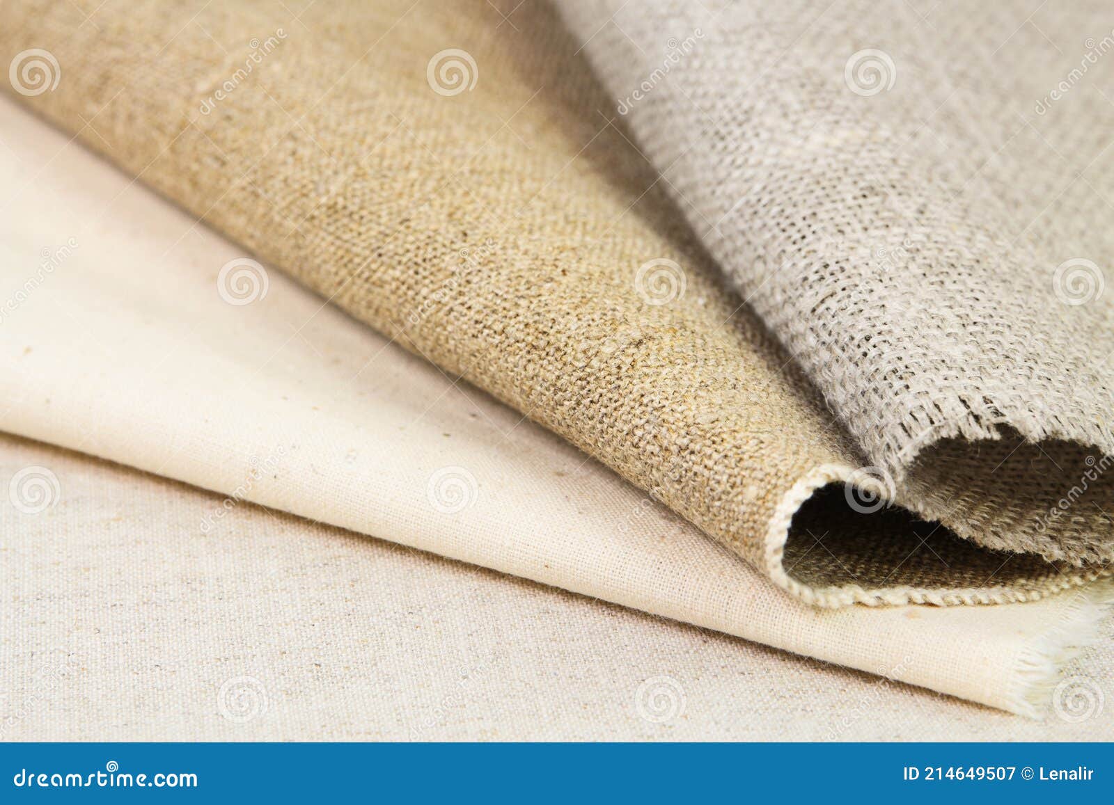 Samples of the Various Rough Clothes Stock Image - Image of fabric ...