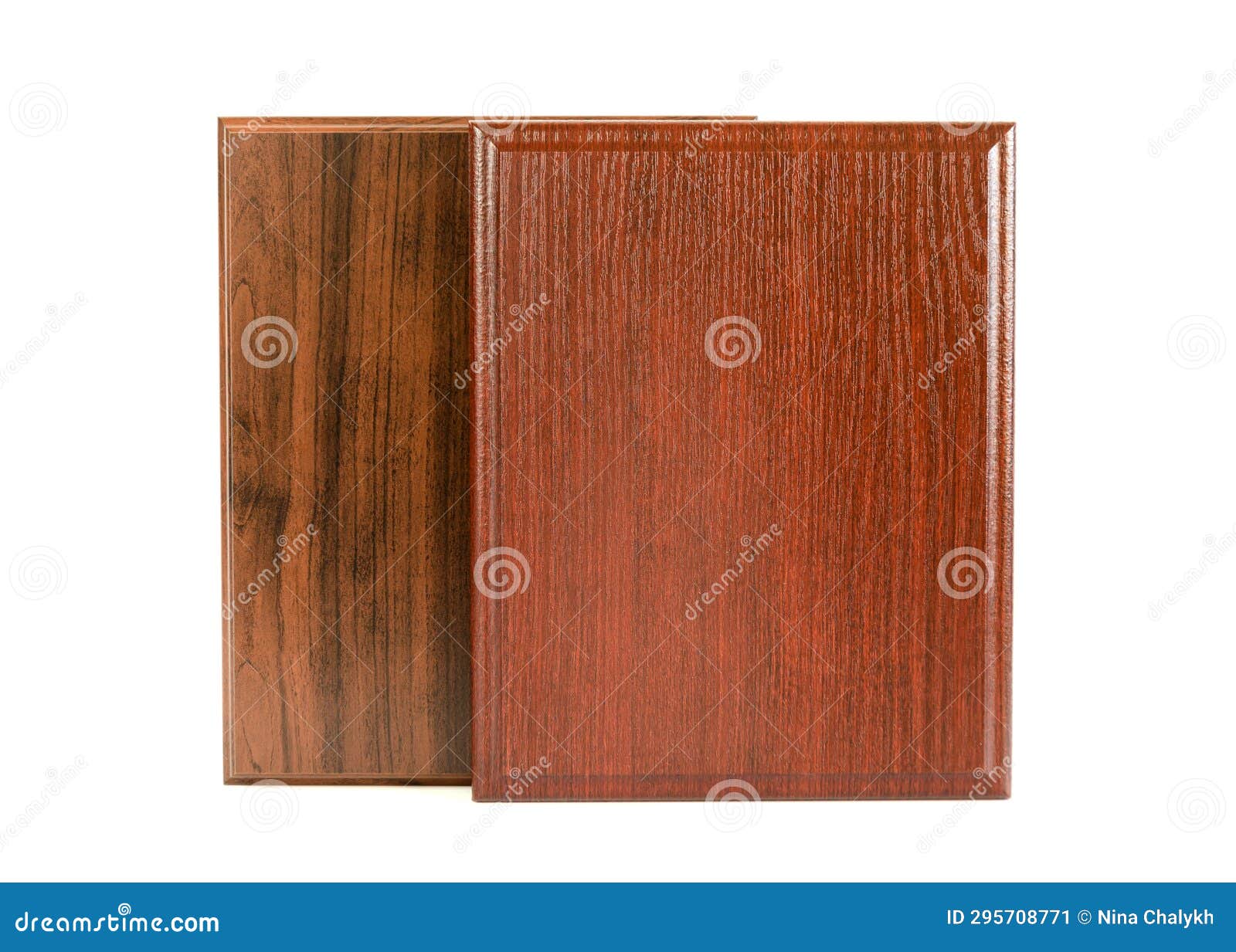 Samples of Wooden Award Plaques Isolated on White Background. Wooden ...