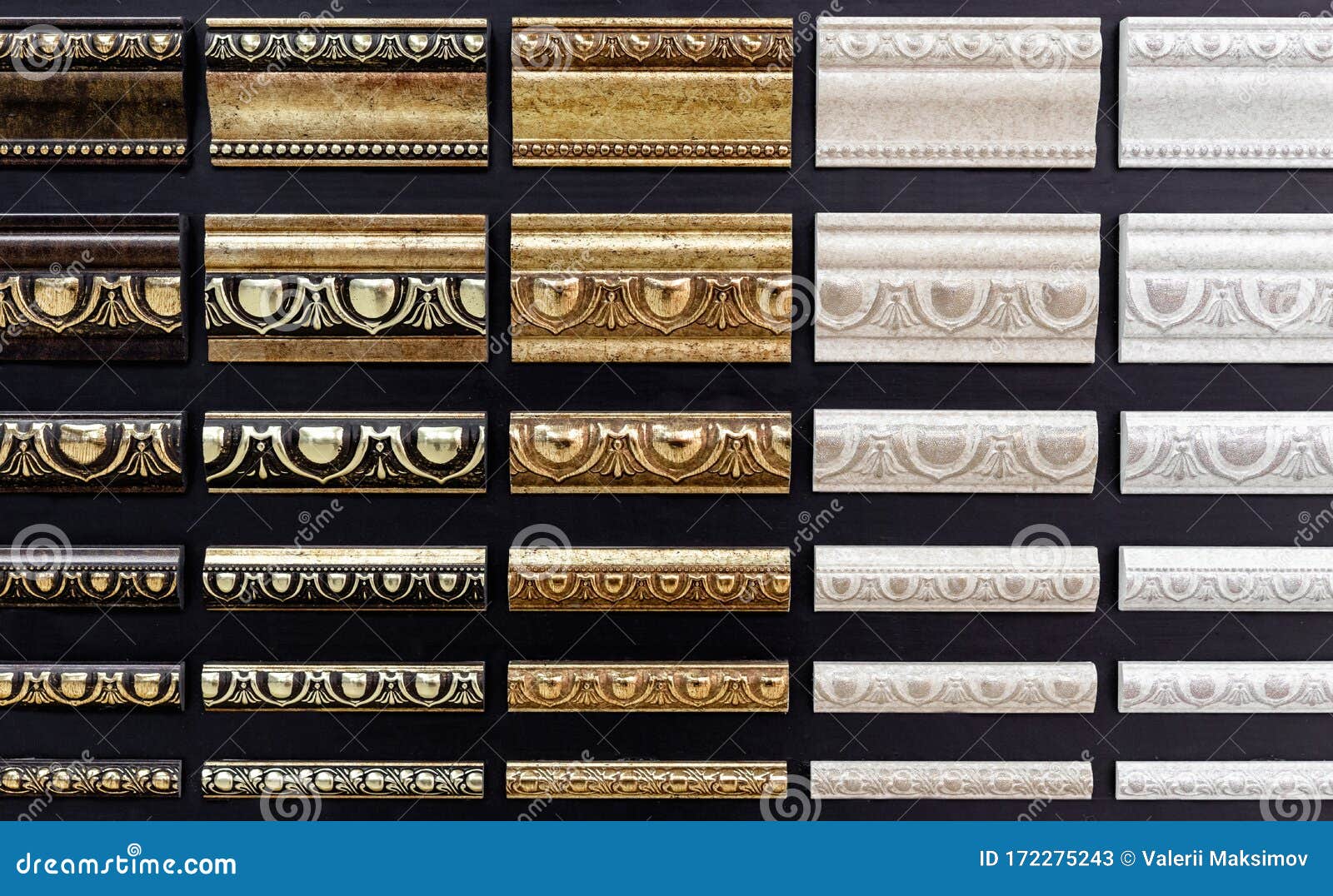 Samples of Wooden Frames for Paintings and Photographs Stock Image ...