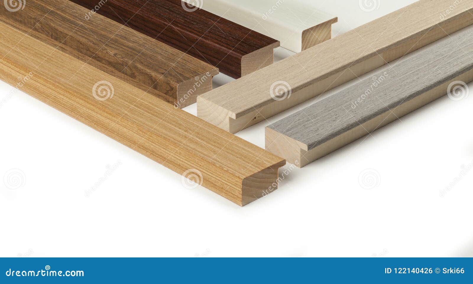 Samples of wooden molding stock photo. Image of frames - 122140426