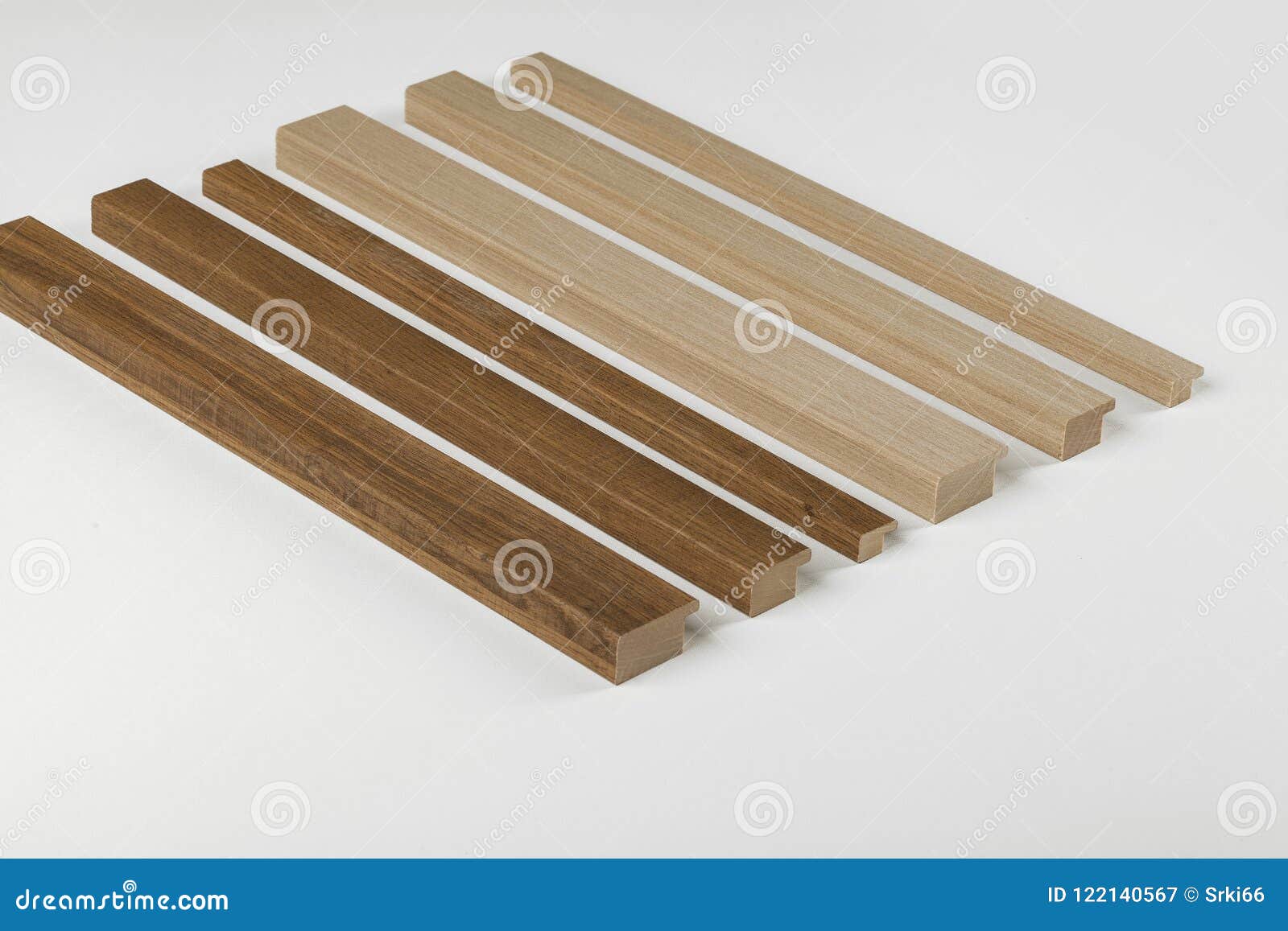Samples of wooden molding stock image. Image of isolated - 122140567