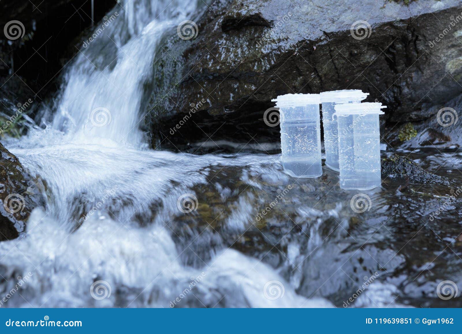 Collection Bottles for Environmental Samples Stock Image - Image of ...