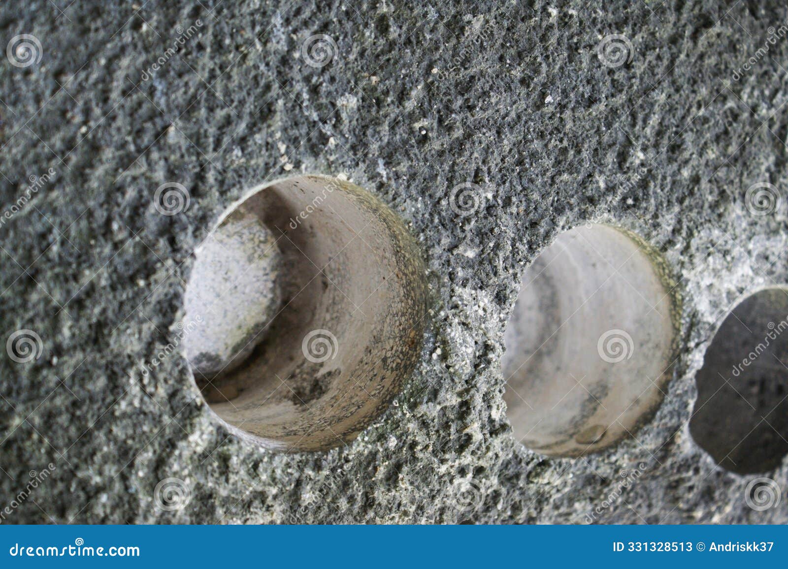 Sampling Point from the Concrete Structure. Stock Image - Image of hole ...