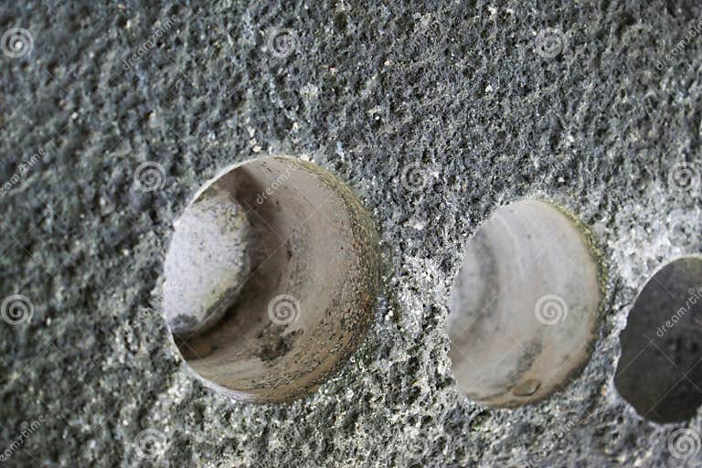 Sampling Point from the Concrete Structure. Stock Image - Image of hole ...