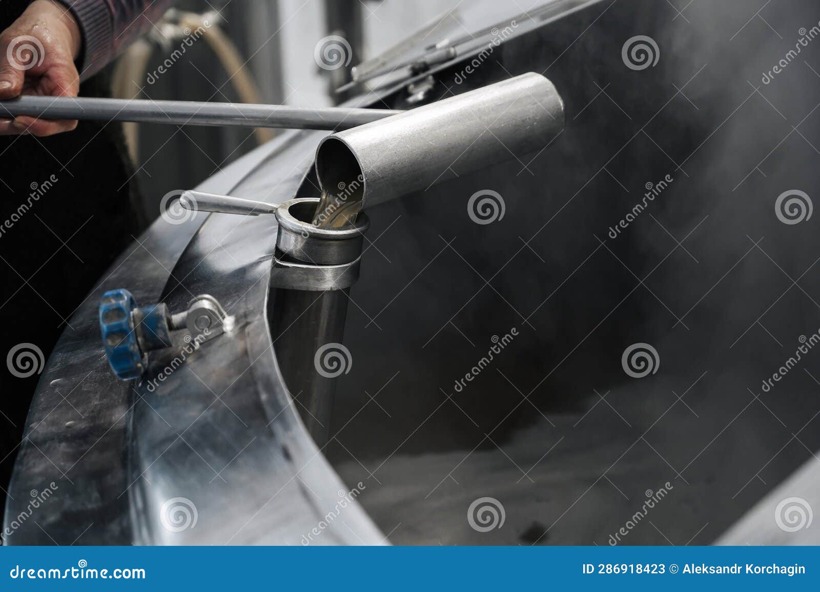 Sampling in Process of Brewing Beer at Beer Production Plant Stock ...