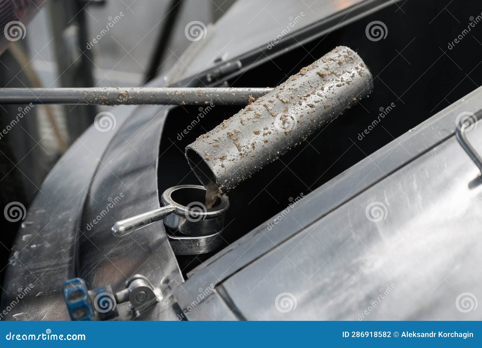 Sampling in Process of Brewing Beer at Beer Production Plant Stock ...