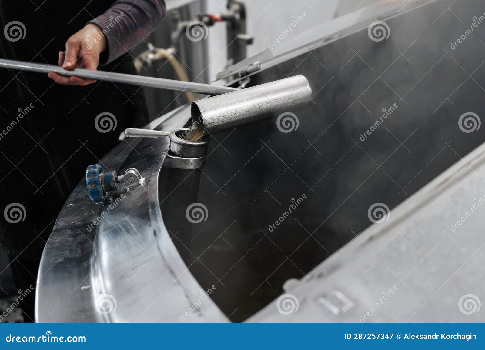 Sampling in Process of Brewing Beer at Beer Production Plant Stock ...