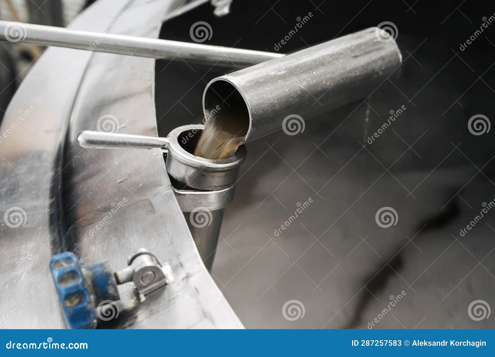 Sampling in Process of Brewing Beer at Beer Production Plant Stock ...