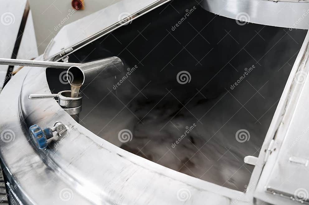 Sampling in Process of Brewing Beer at Beer Production Plant Stock ...