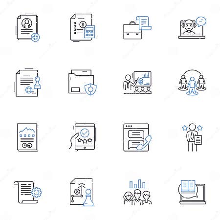 Sampling Technique Line Icons Collection. Population, Sample ...