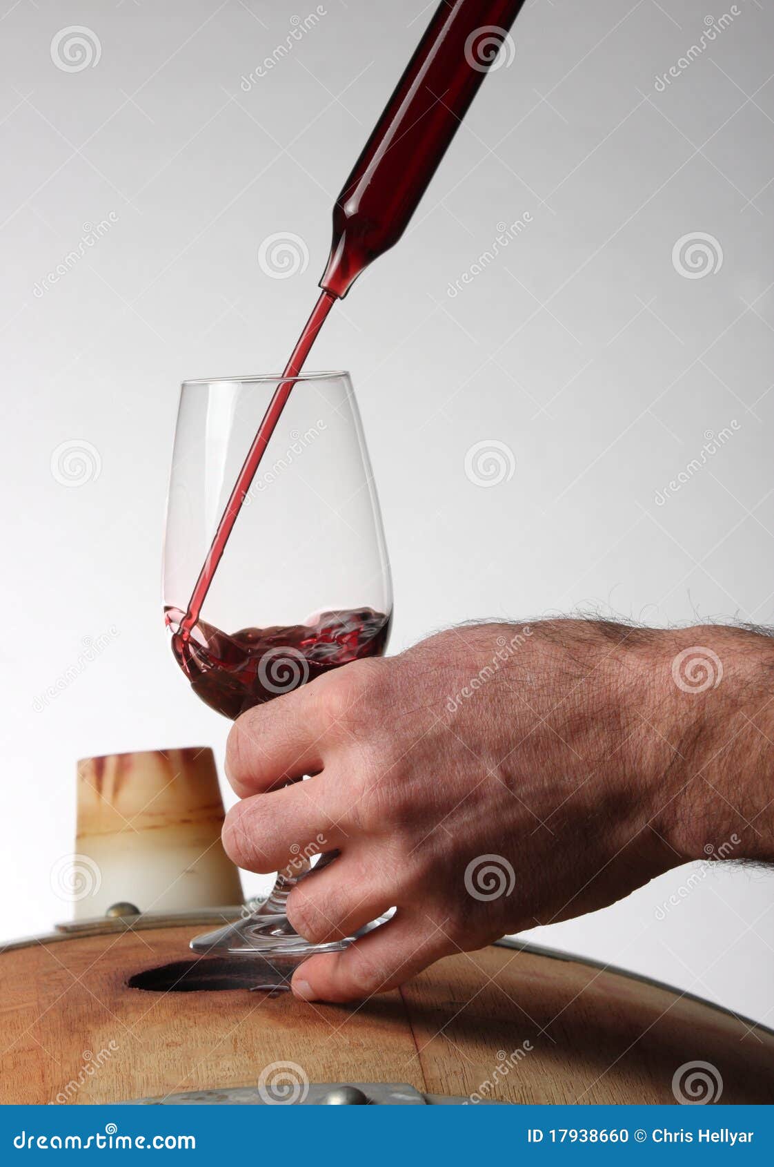 Sampling the Wine from an Oak Barrel Stock Photo - Image of barrel ...