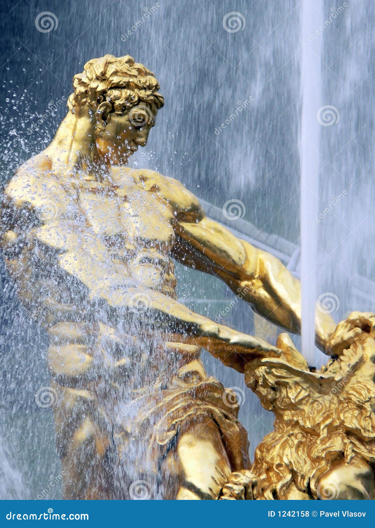 Samson stock photo. Image of statue, petrodvorets, pressure - 1242158