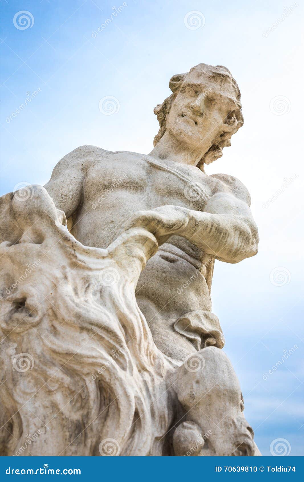 Samson Opens the Jaws of the Lion. Stock Photo - Image of hero ...