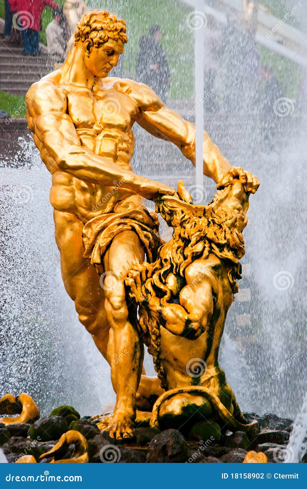 Samson statue stock photo. Image of naked, drops, samson - 18158902