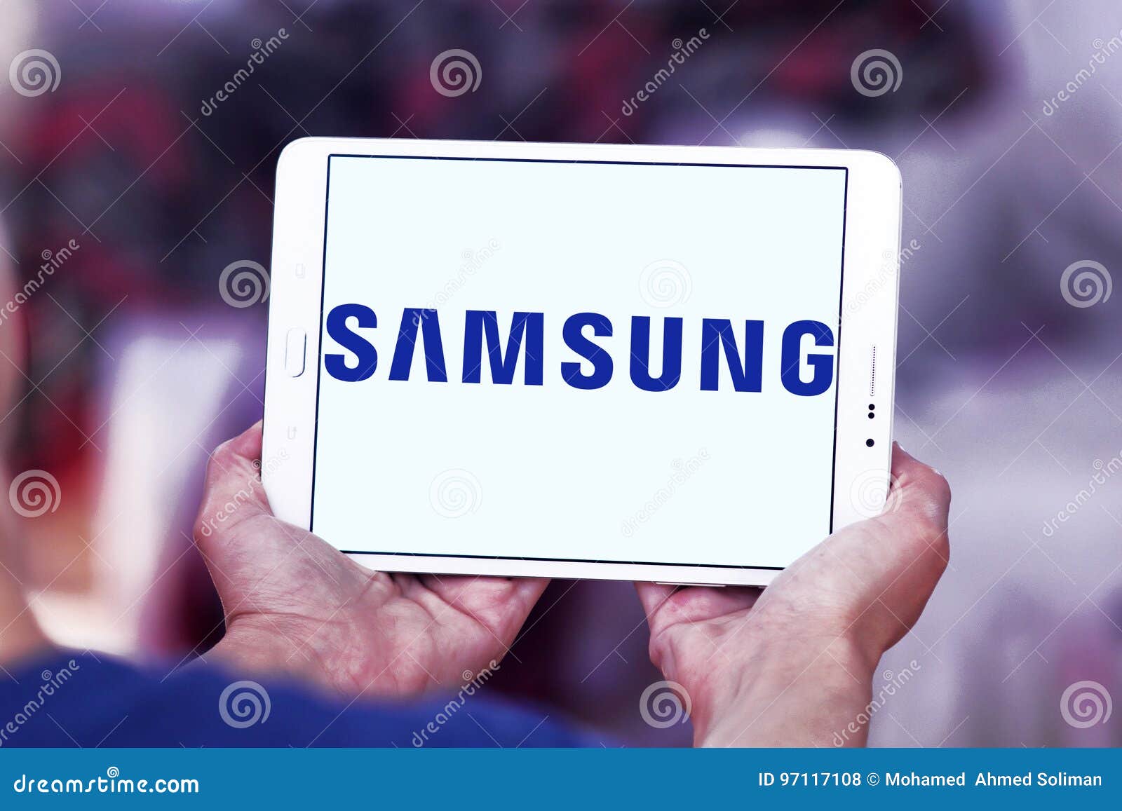 Samsung company logo editorial stock photo. Image of display - 97117108