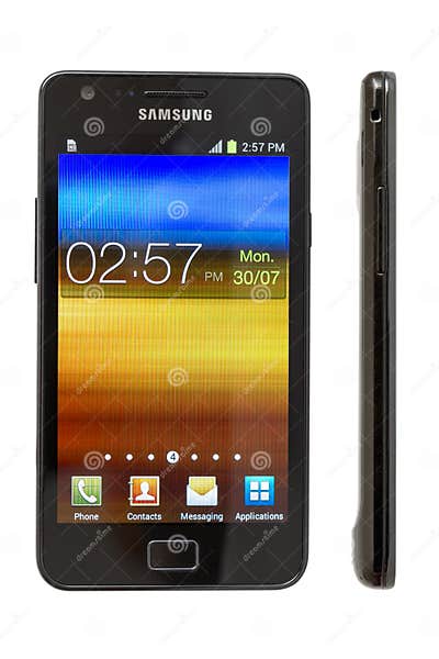 Samsung Galaxy SII editorial stock image. Image of front - 26274534