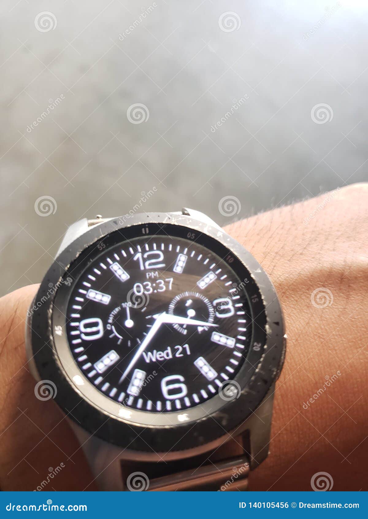 Watch stock photo. Image of sliver, color, samsung, galaxy - 140105456