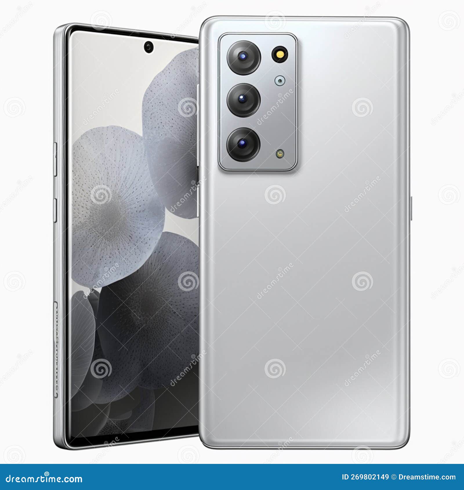 Samsung Phone in Front of a White Background (AI Generated) Stock ...