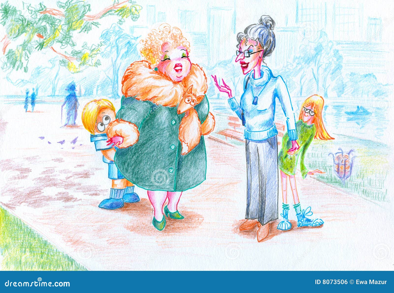 Samtal stock illustrationer. Illustration av flicka, barn - 8073506