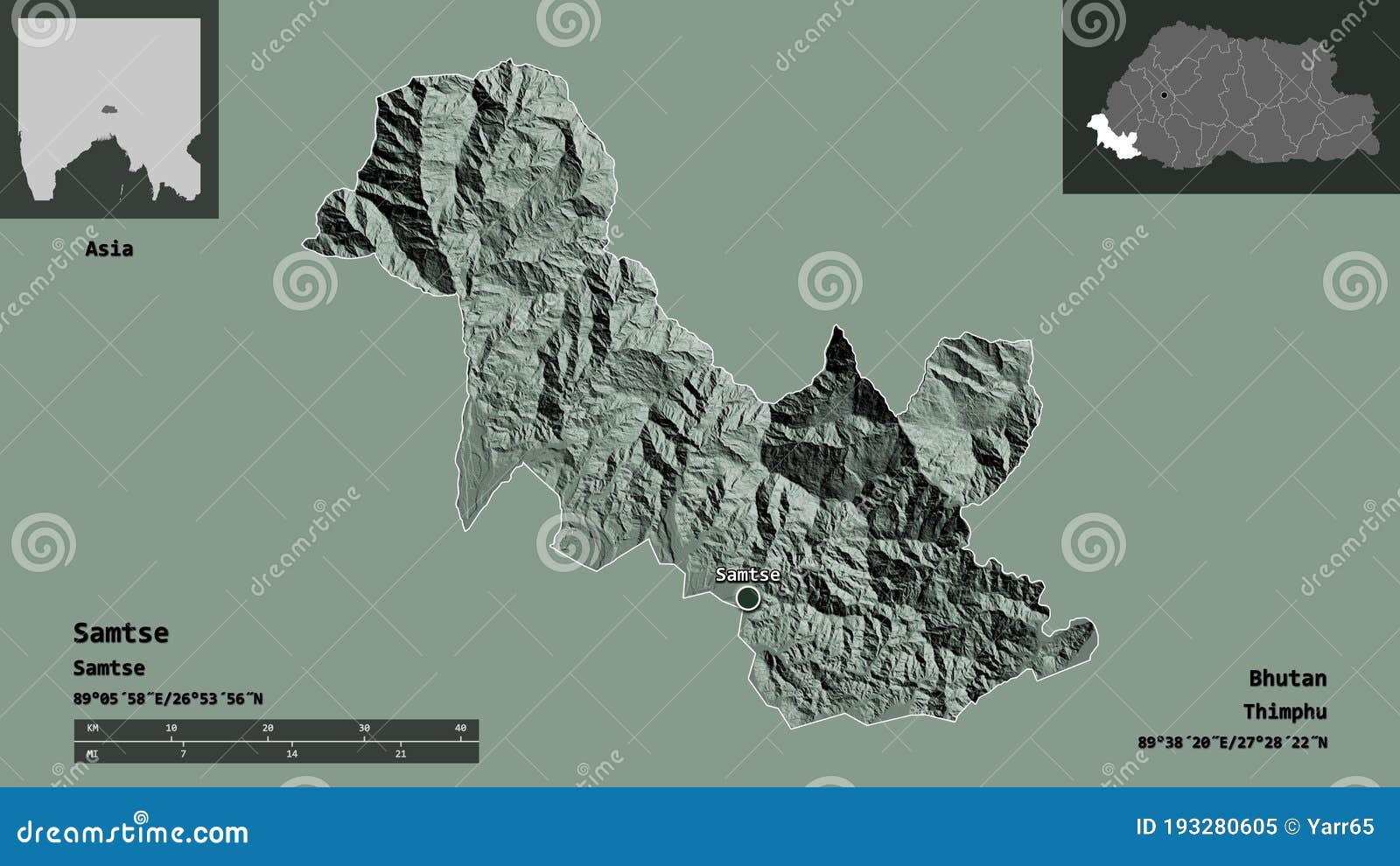 Samtse, District of Bhutan,. Previews. Administrative Stock ...