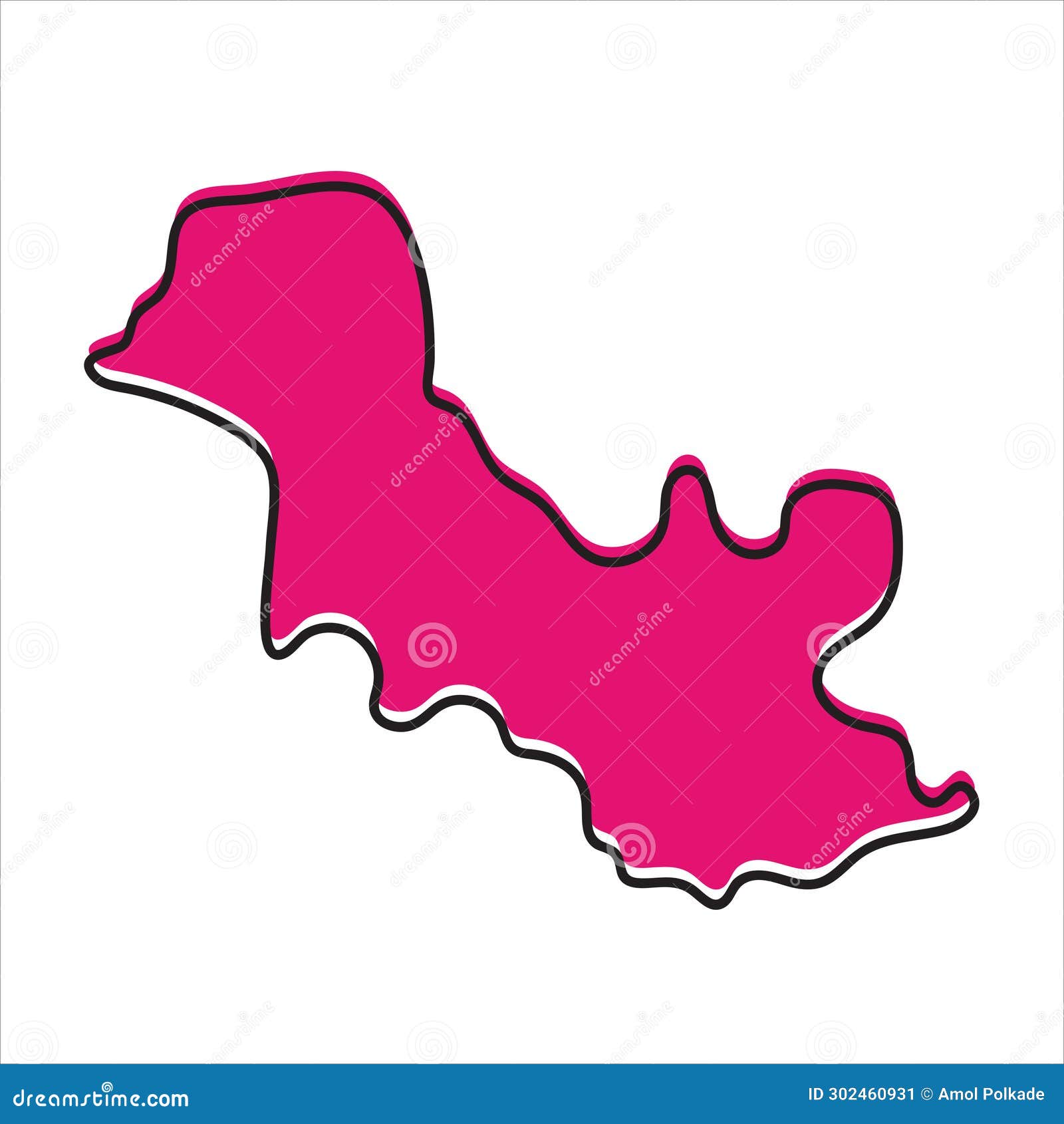 Samtse District of Bhutan Vector Map Illustration Stock Vector ...