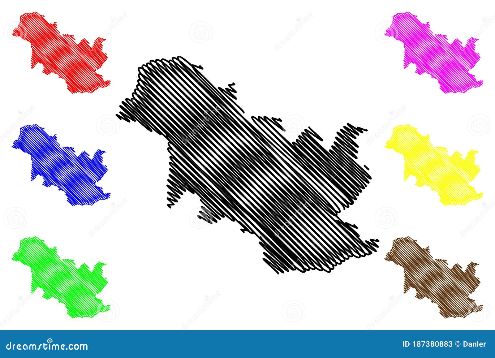 Samtse District Districts of Bhutan, Kingdom of Bhutan Map Vector ...