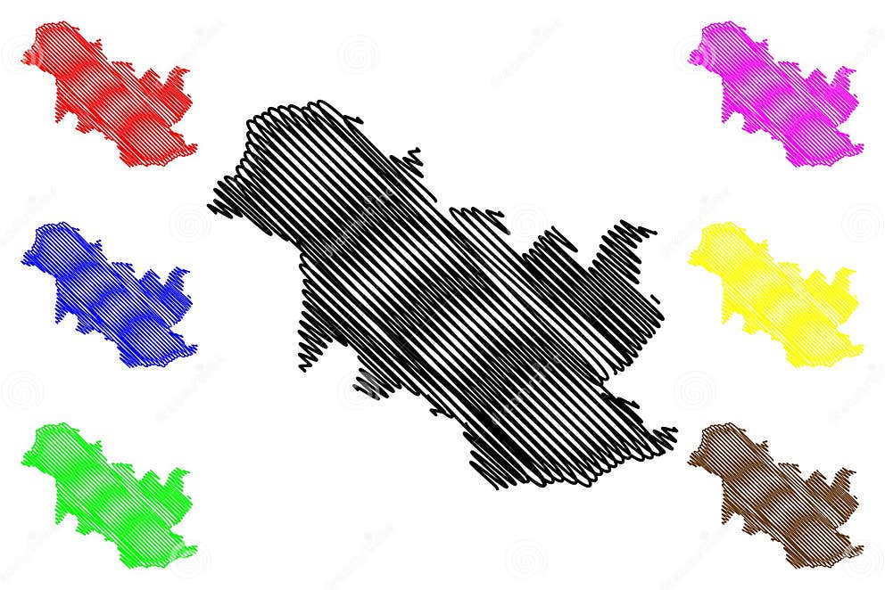 Samtse District Districts of Bhutan, Kingdom of Bhutan Map Vector ...