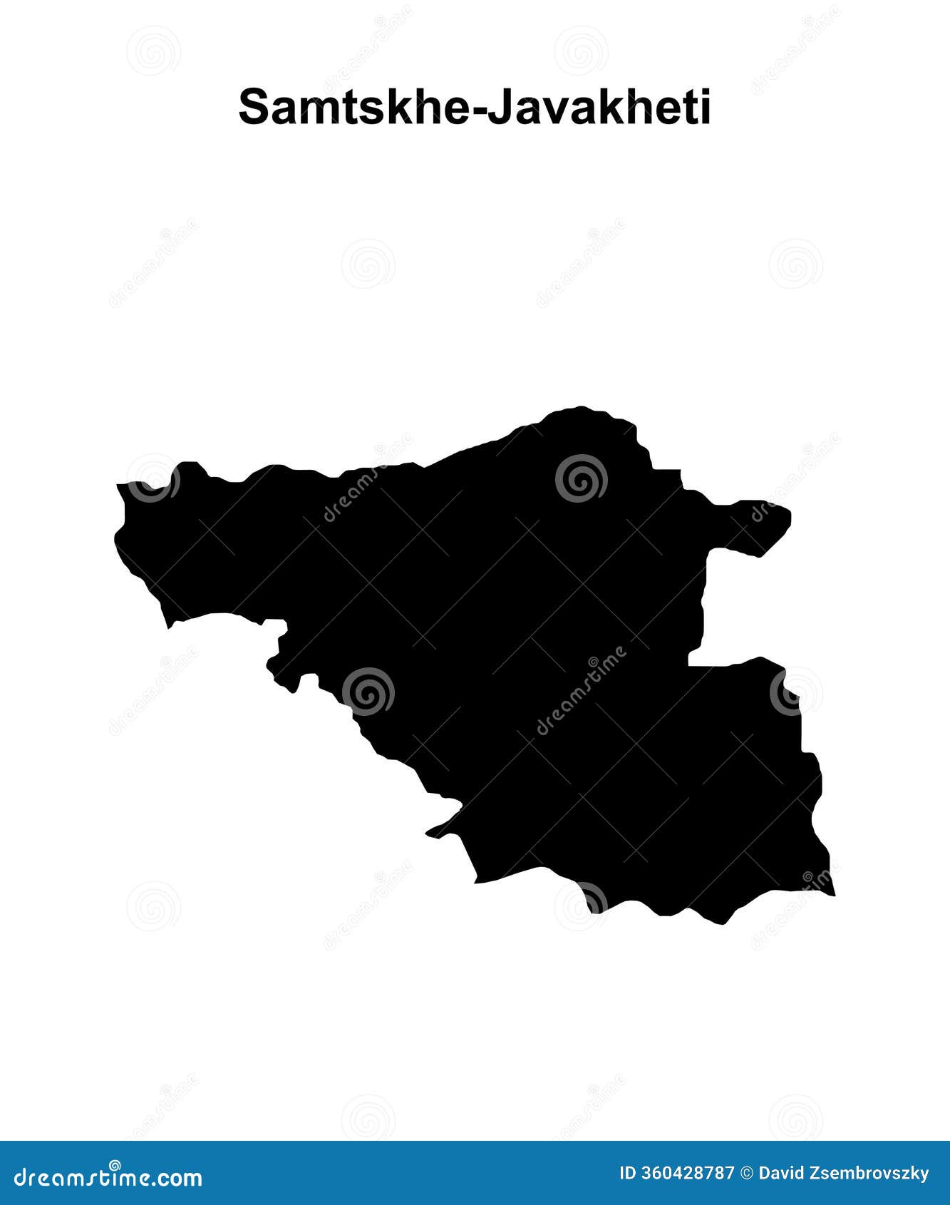 Samtskhe-Javakheti Outline Map Stock Illustration - Illustration of silhouette, isolated: 360428787