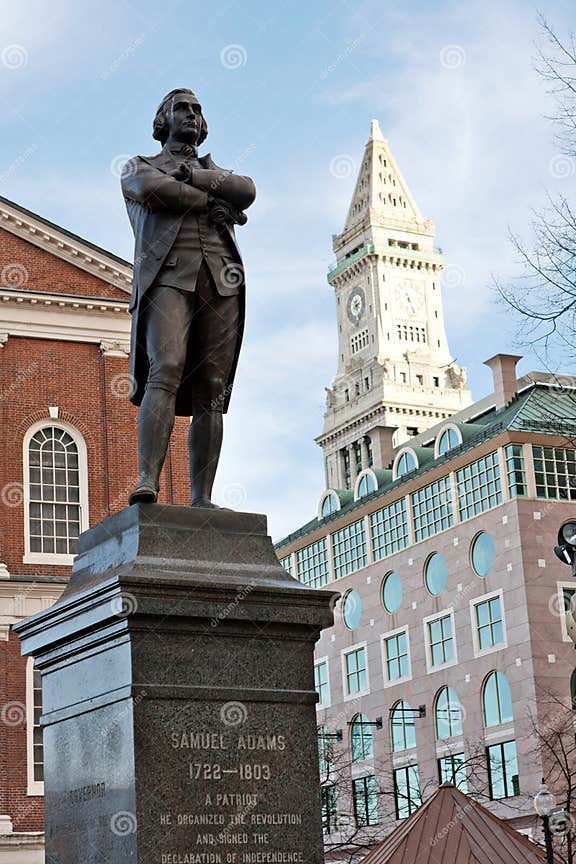 Samuel Adams Statue Boston foto de archivo. Imagen de estatua - 34503776