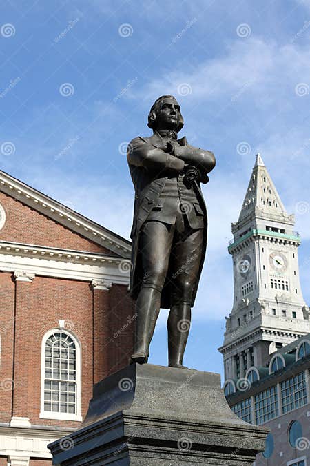 Samuel Adams Statue Boston MA Stock Image - Image of centre ...
