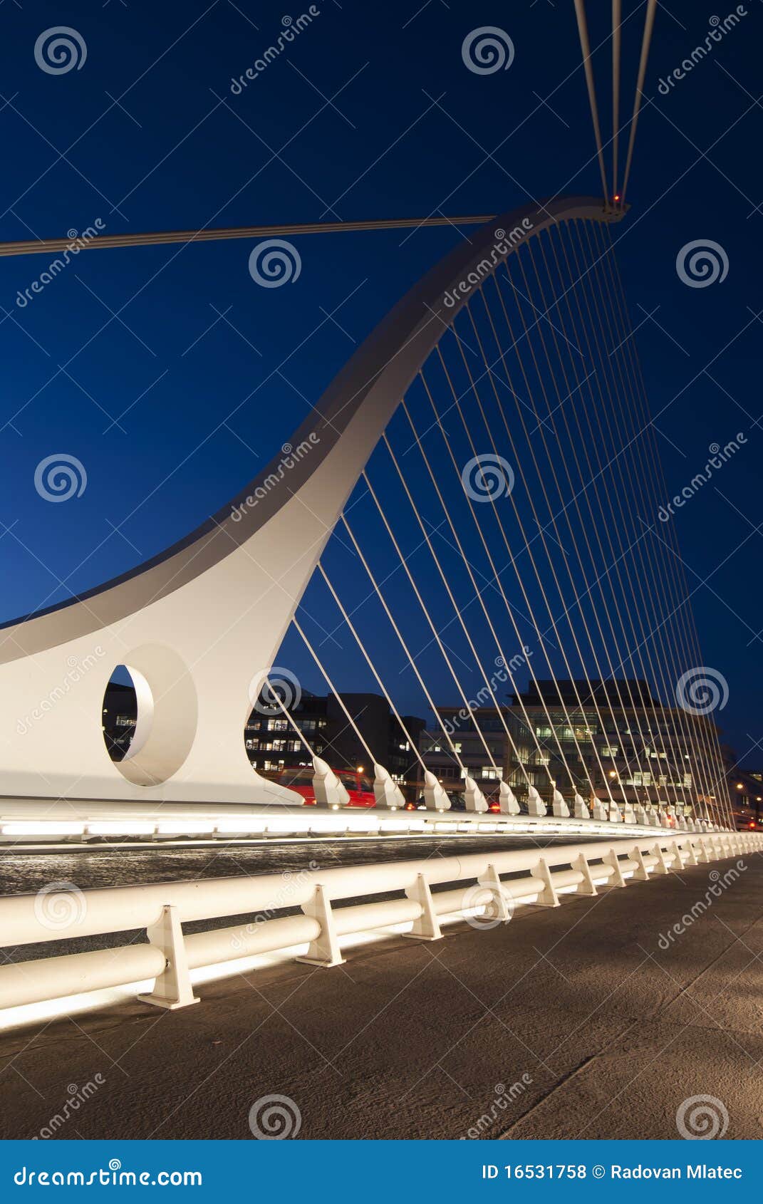 The Samuel Beckett bridge editorial stock photo. Image of cityscape ...