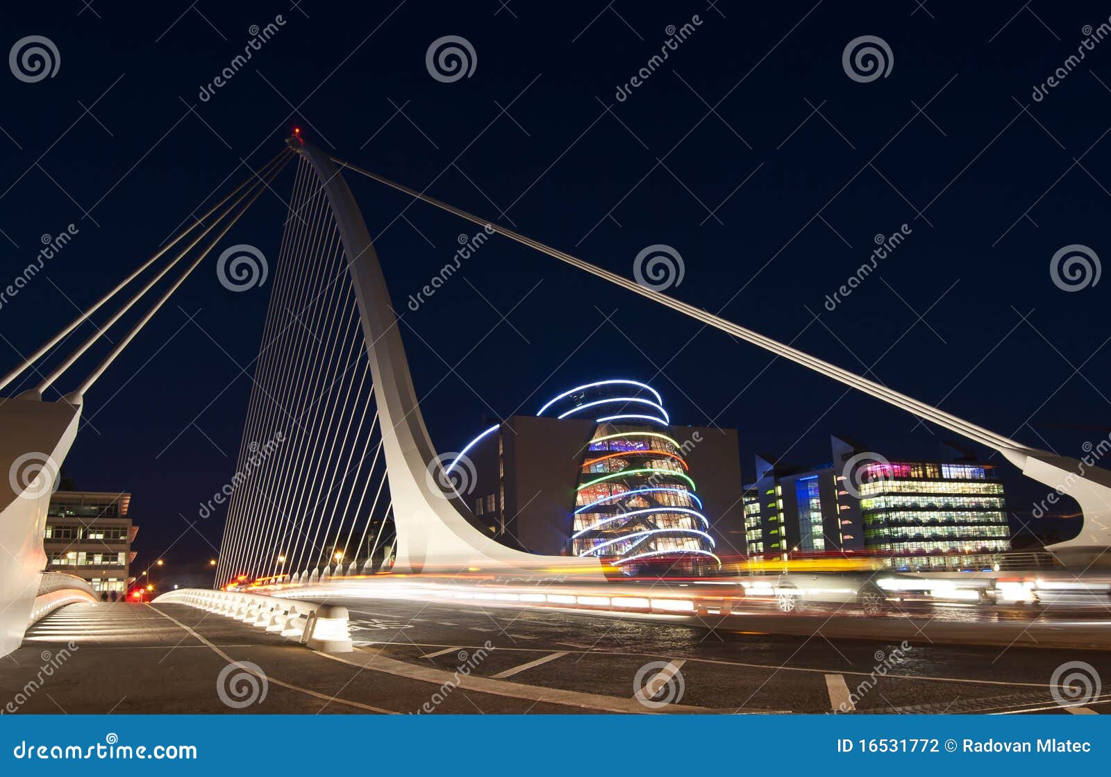 The Samuel Beckett bridge editorial photography. Image of destination ...