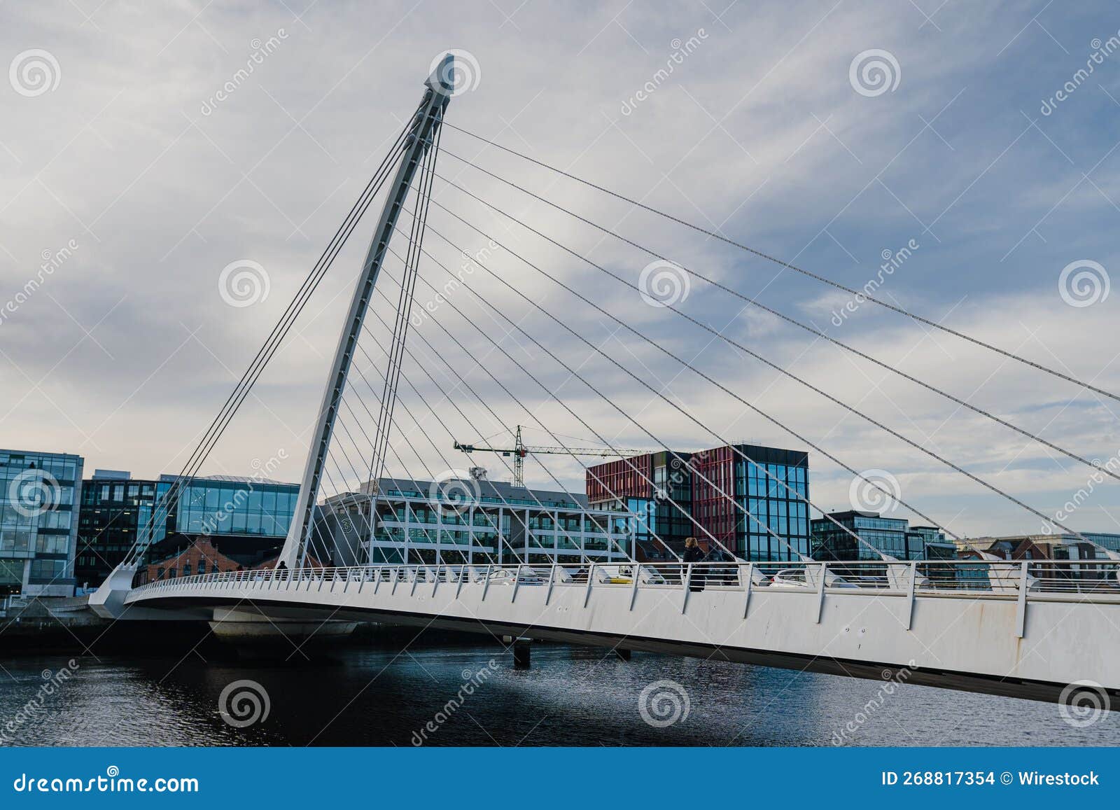 Samuel Beckett Bridge Over the Liffey River Editorial Stock Image ...