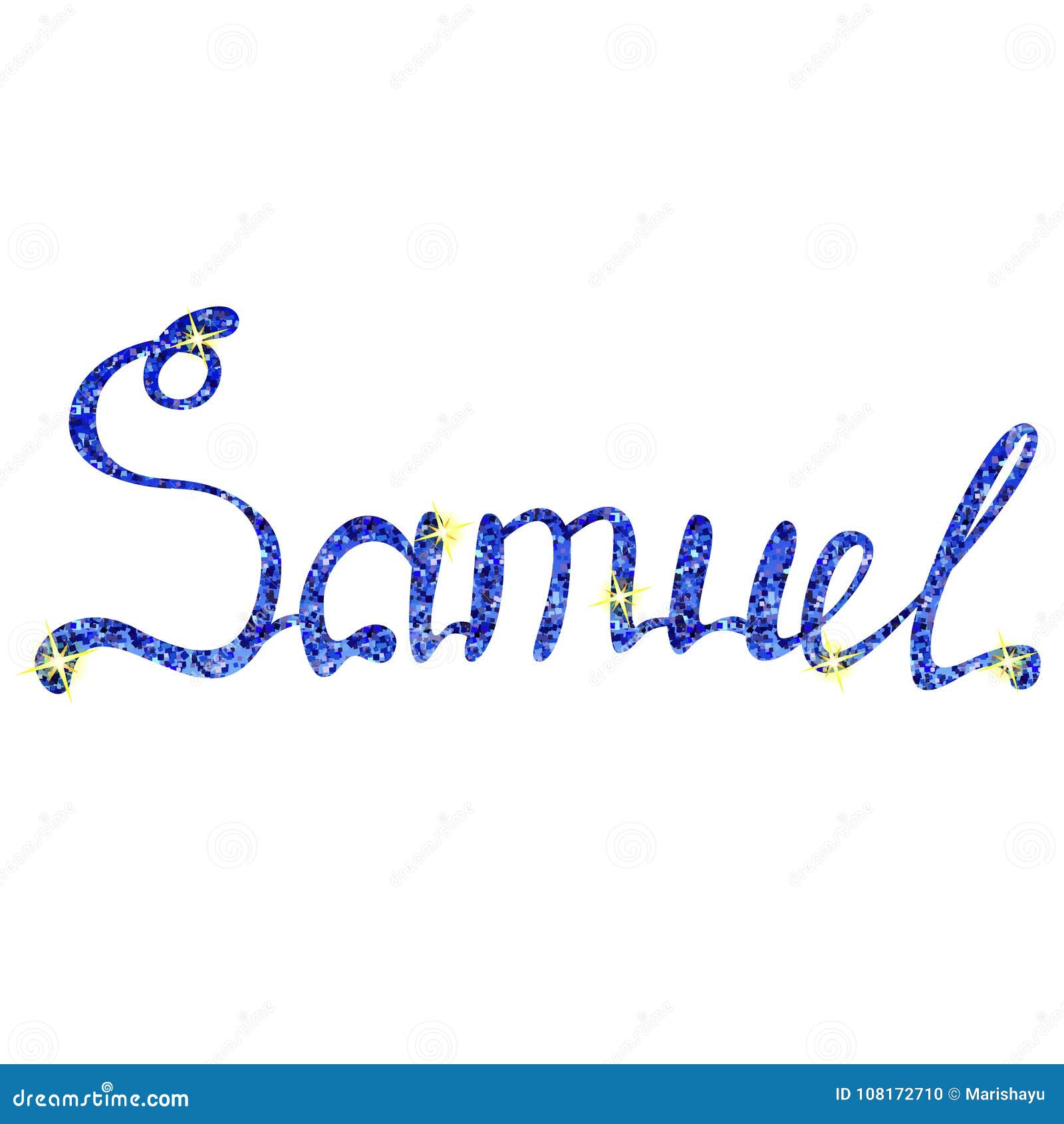 Samuel Name Lettering Tinsels Vector Illustration | CartoonDealer.com ...