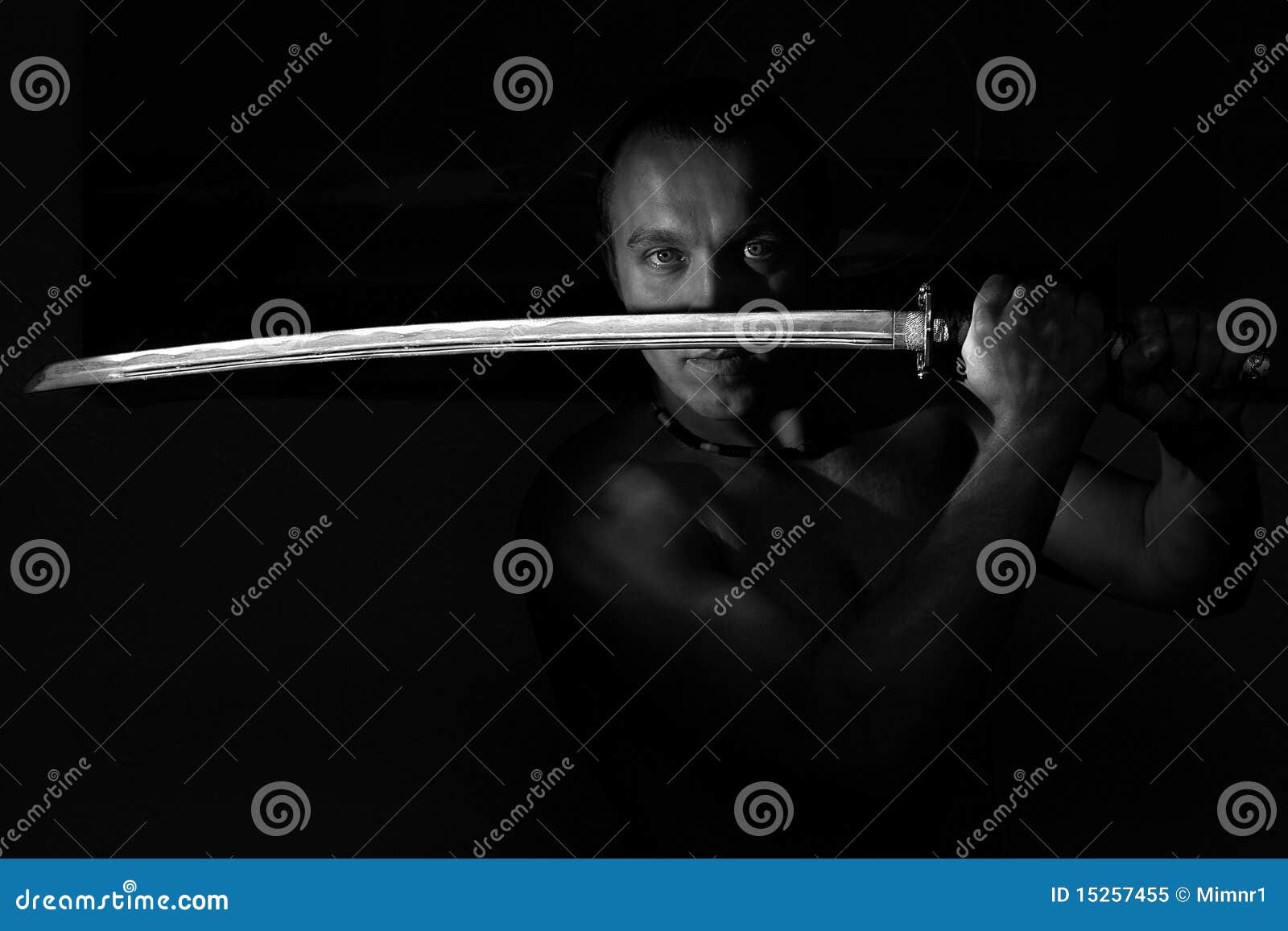 Samurai stock image. Image of male, light, reflection - 15257455