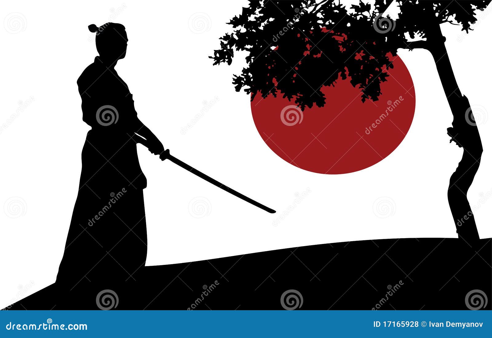 Shadow Man Samurai Cartoon Royalty-Free Stock Image | CartoonDealer.com ...