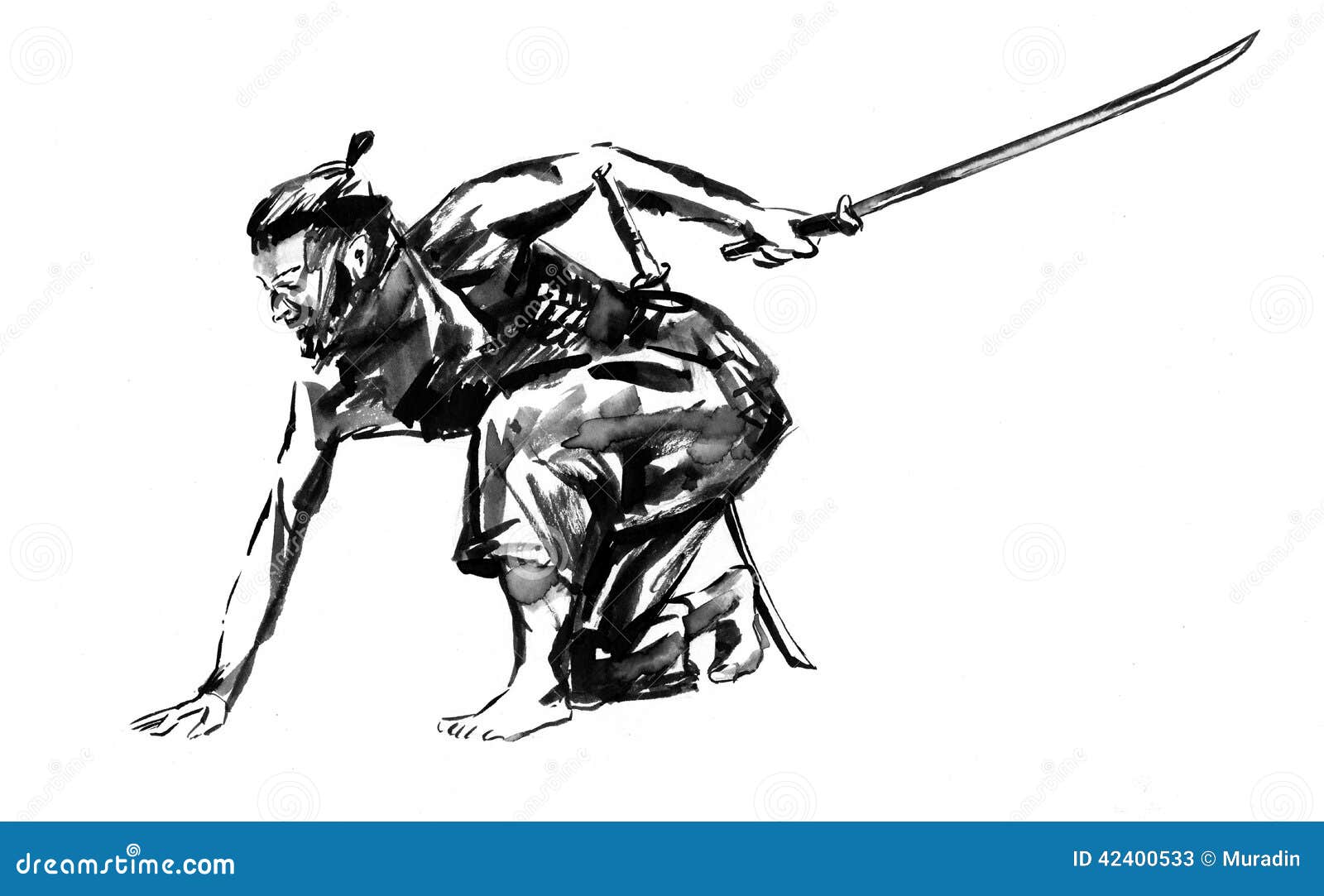 Samurai stock de ilustración. Ilustración de japonés - 42400533