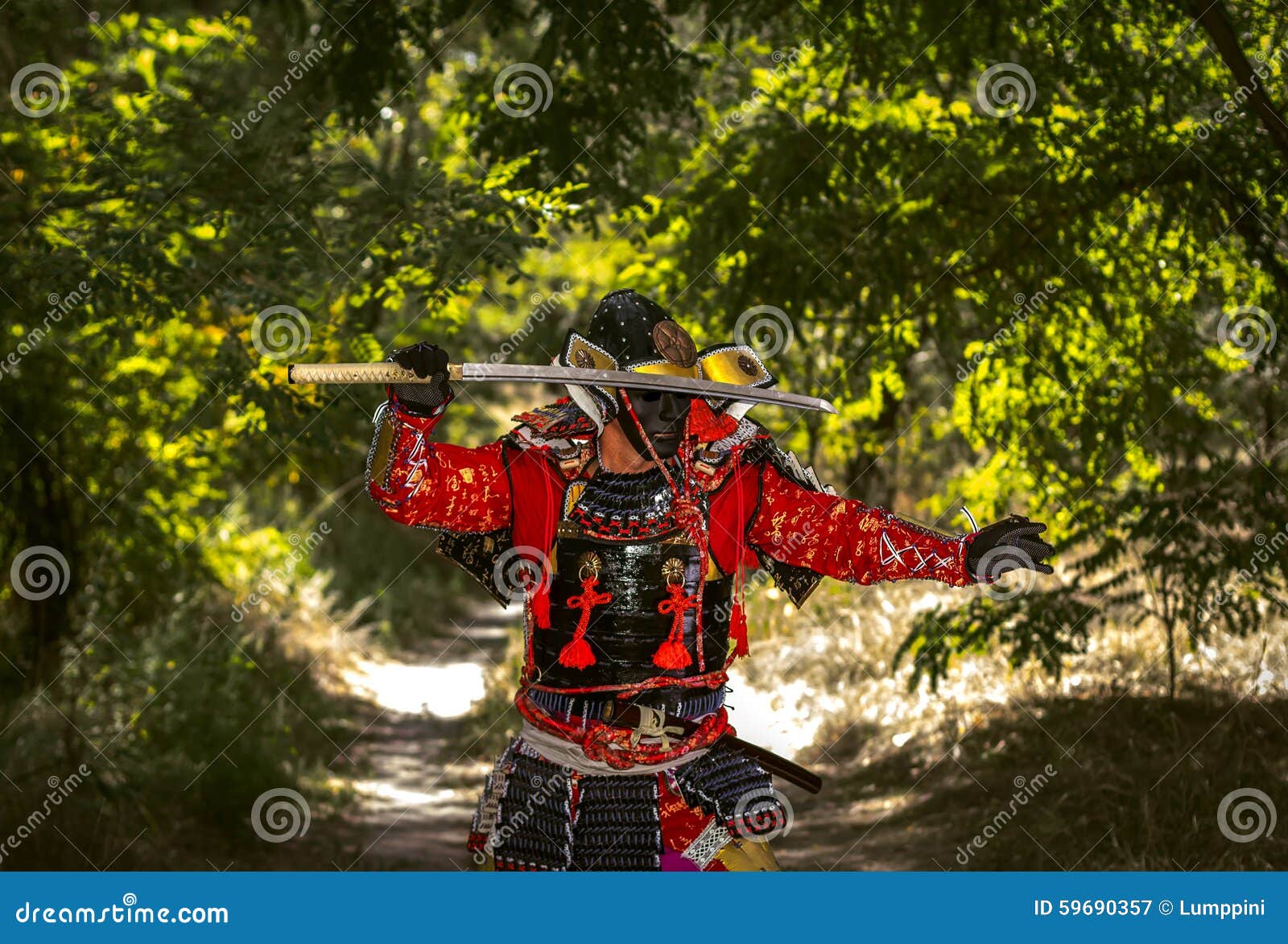 Samurai In Ancient Armor With A Sword Royalty-Free Stock Photography ...