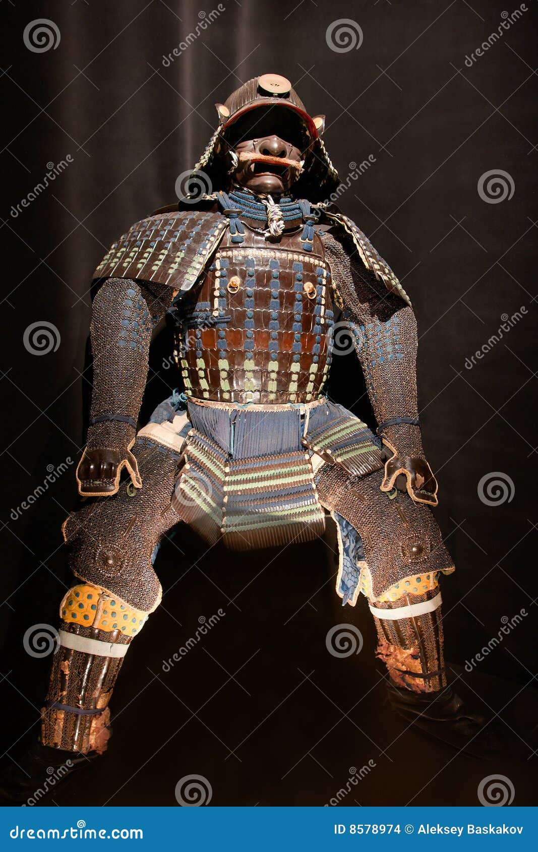 Samurai In Armor Pulling Out Katana Sword Royalty-Free Stock ...