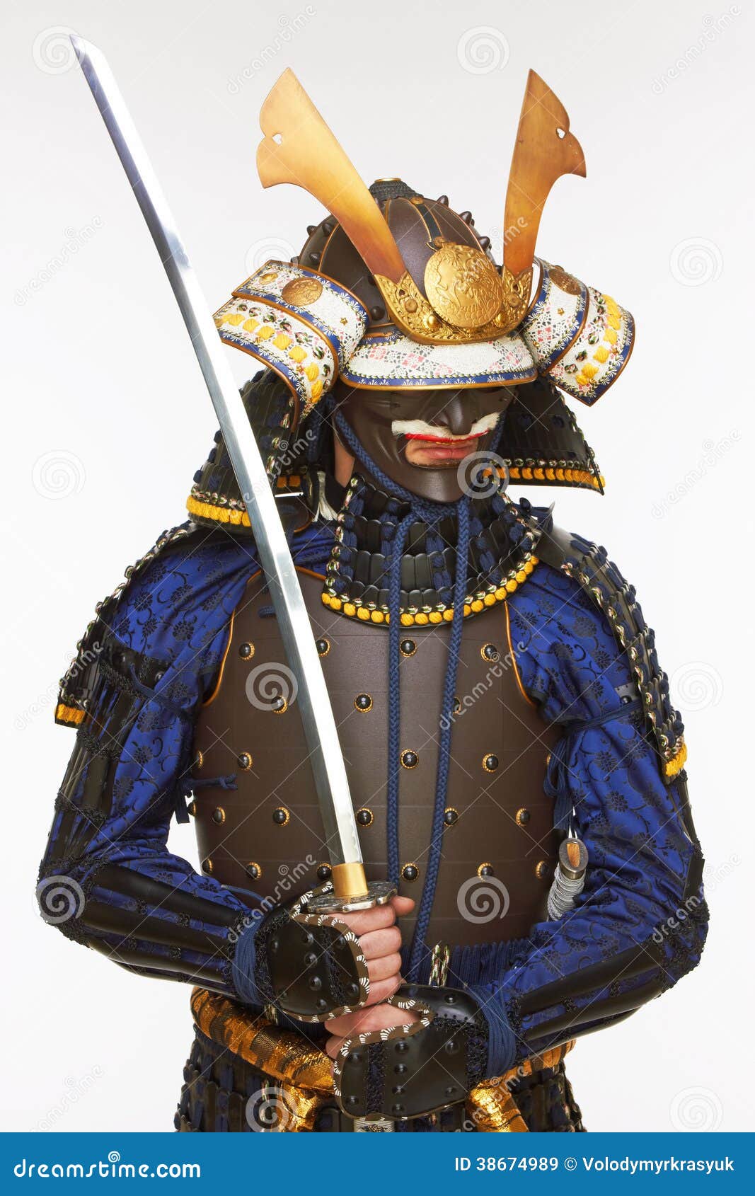 Samurai in armor stock image. Image of japanese, helm - 38674989