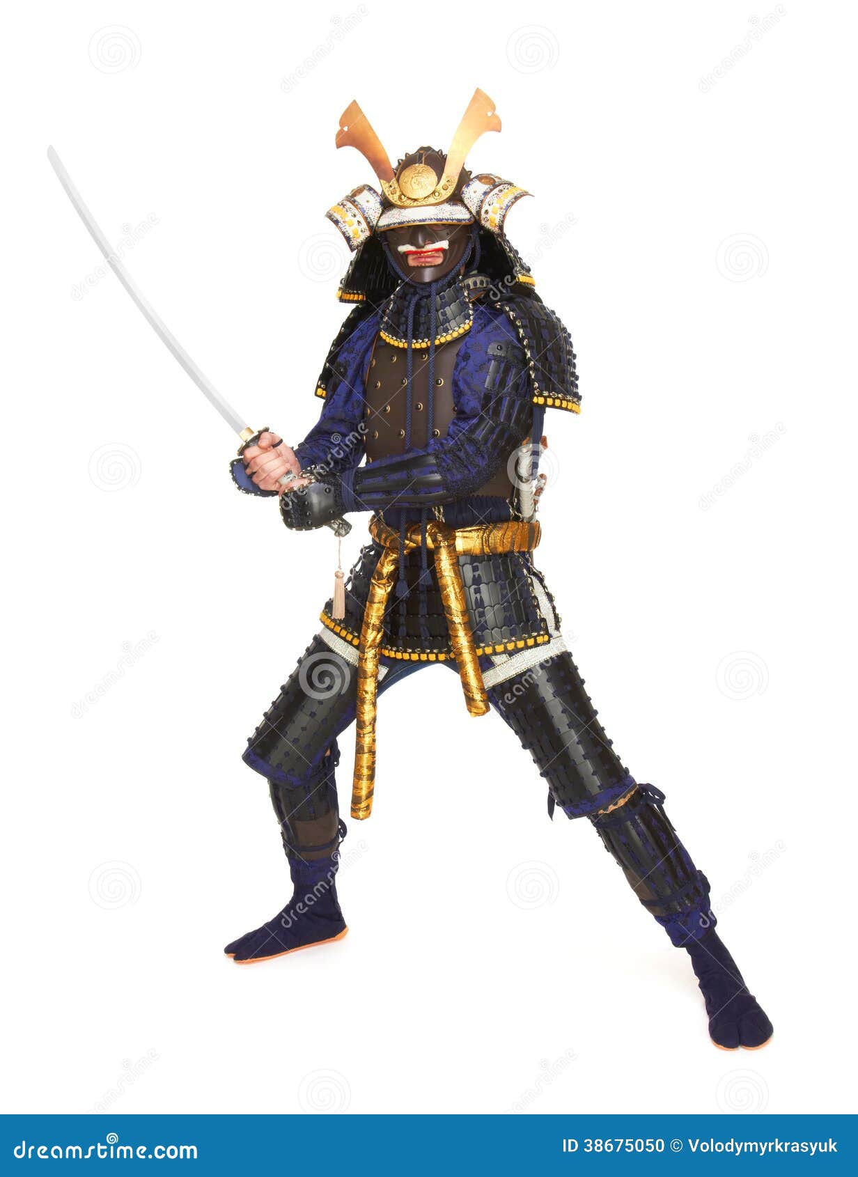 Samurai in armor stock photo. Image of combat, asian - 38675050