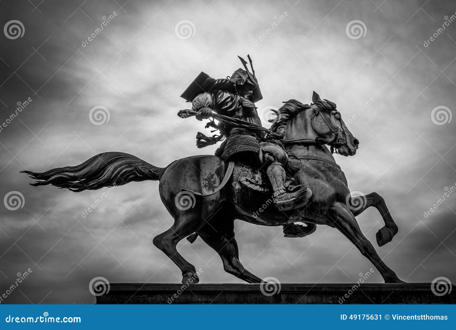 Samurai stock image. Image of power, mounted, riding - 49175631