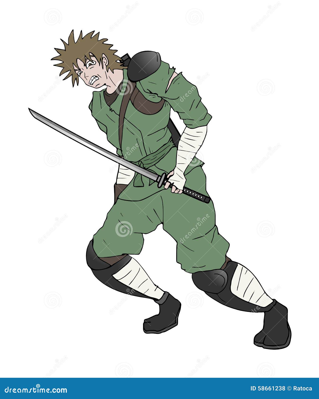 Samurai Design Vector Illustration | CartoonDealer.com #58661238