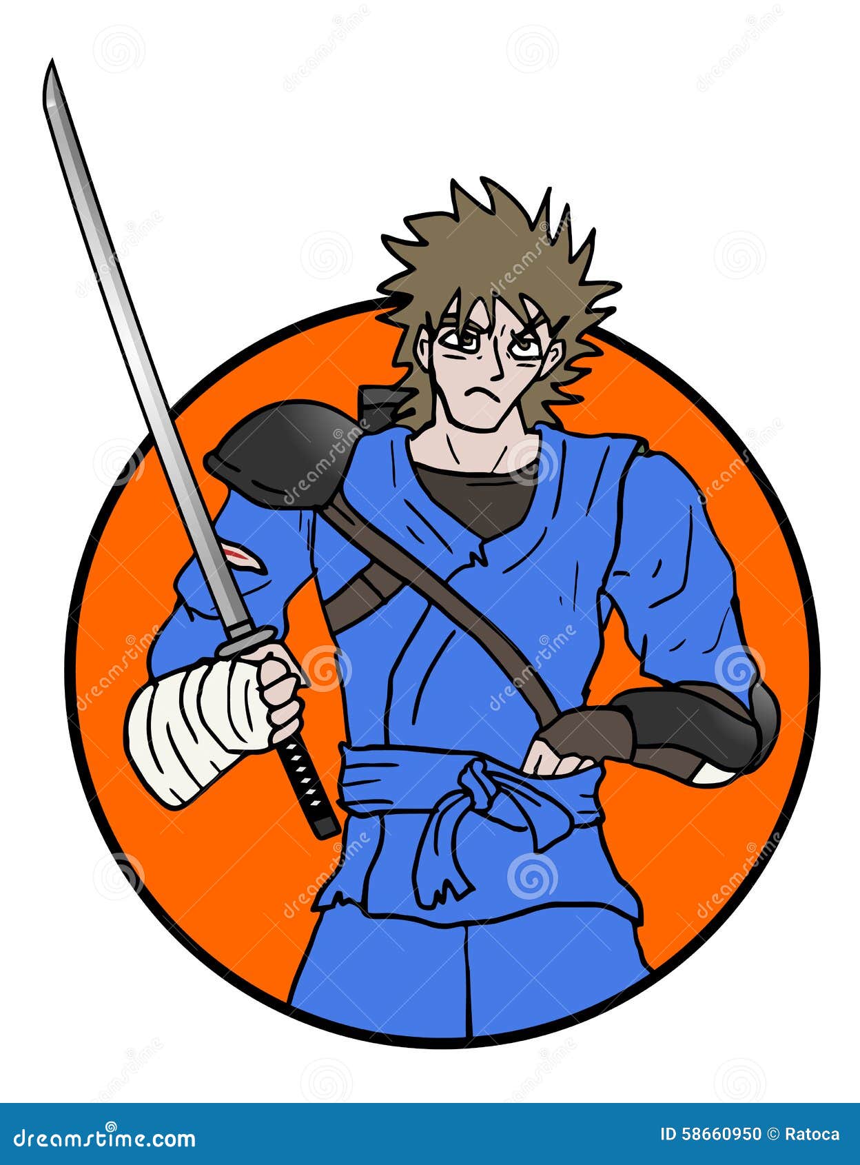 Samurai Design Vector Illustration | CartoonDealer.com #58661238