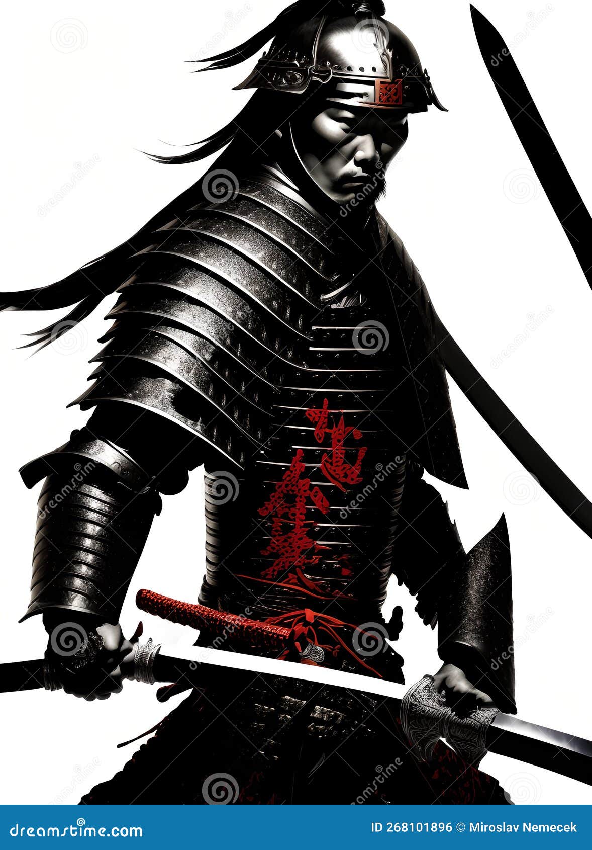 Samurai, Generative AI Illustration Stock Illustration - Illustration ...