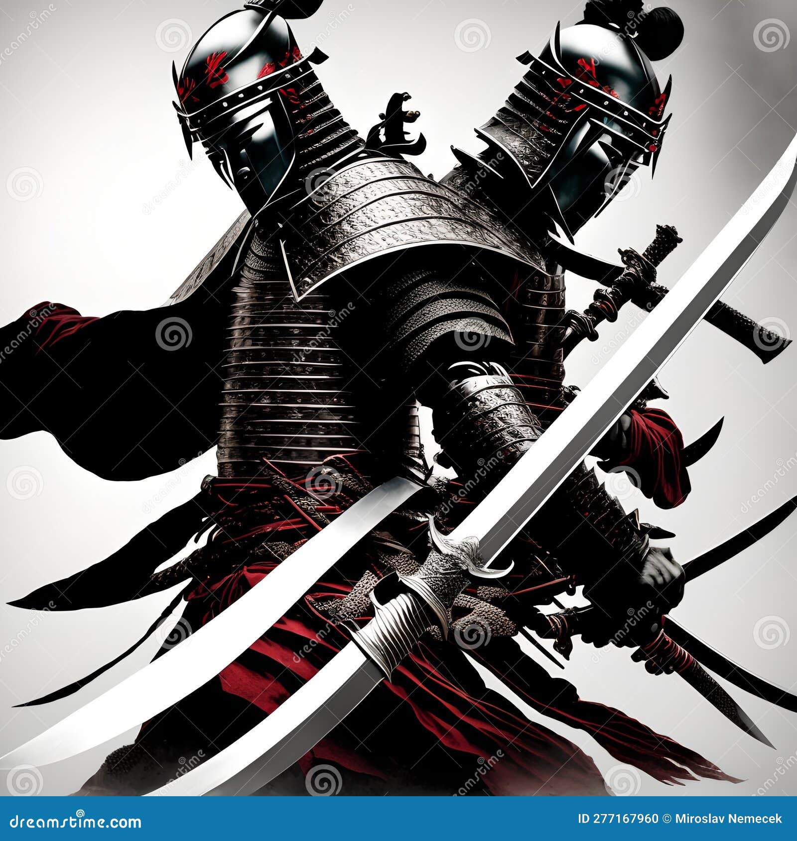 Samurai, Generative AI Illustration Stock Illustration - Illustration ...
