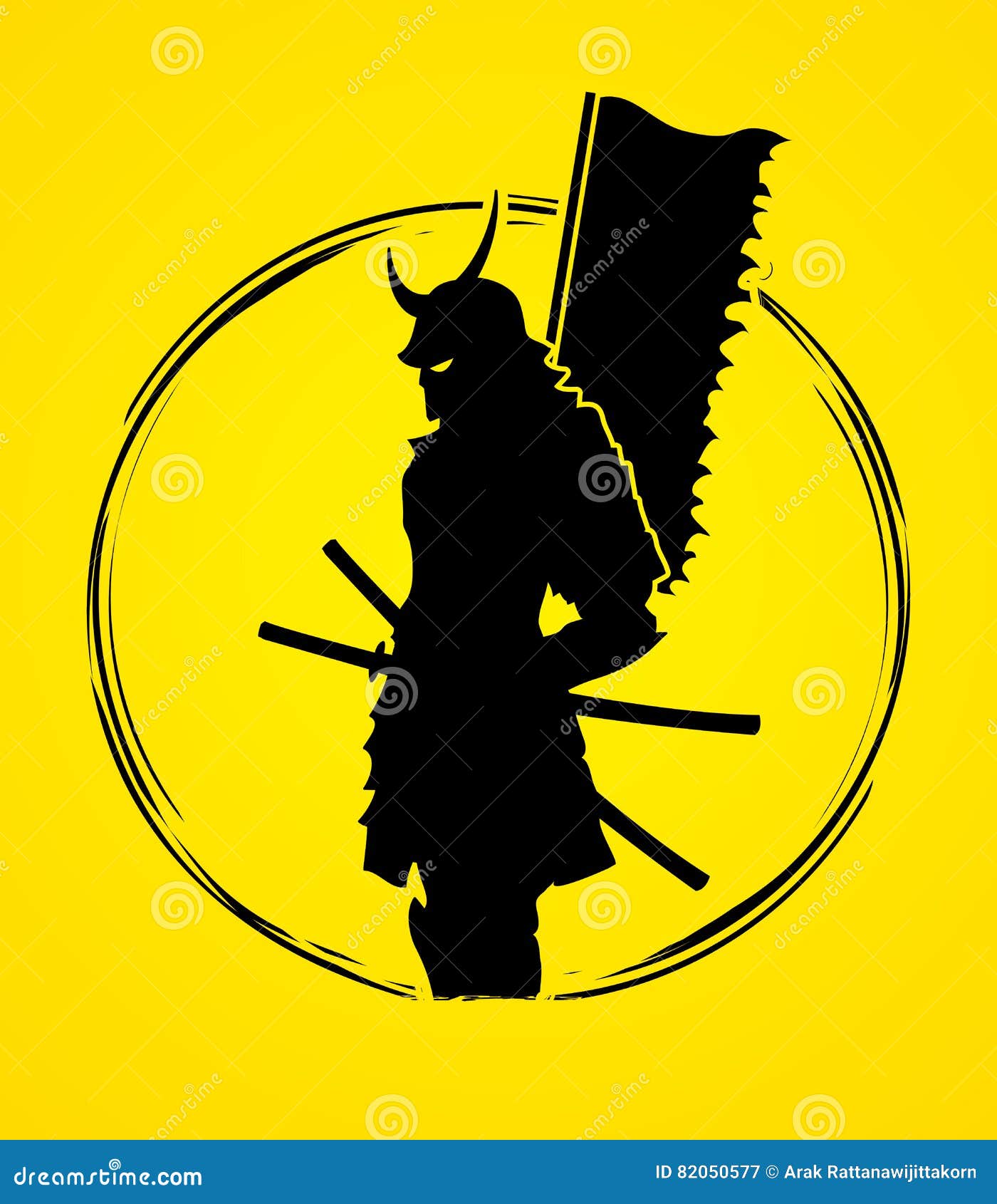 Samurai Flag Vector