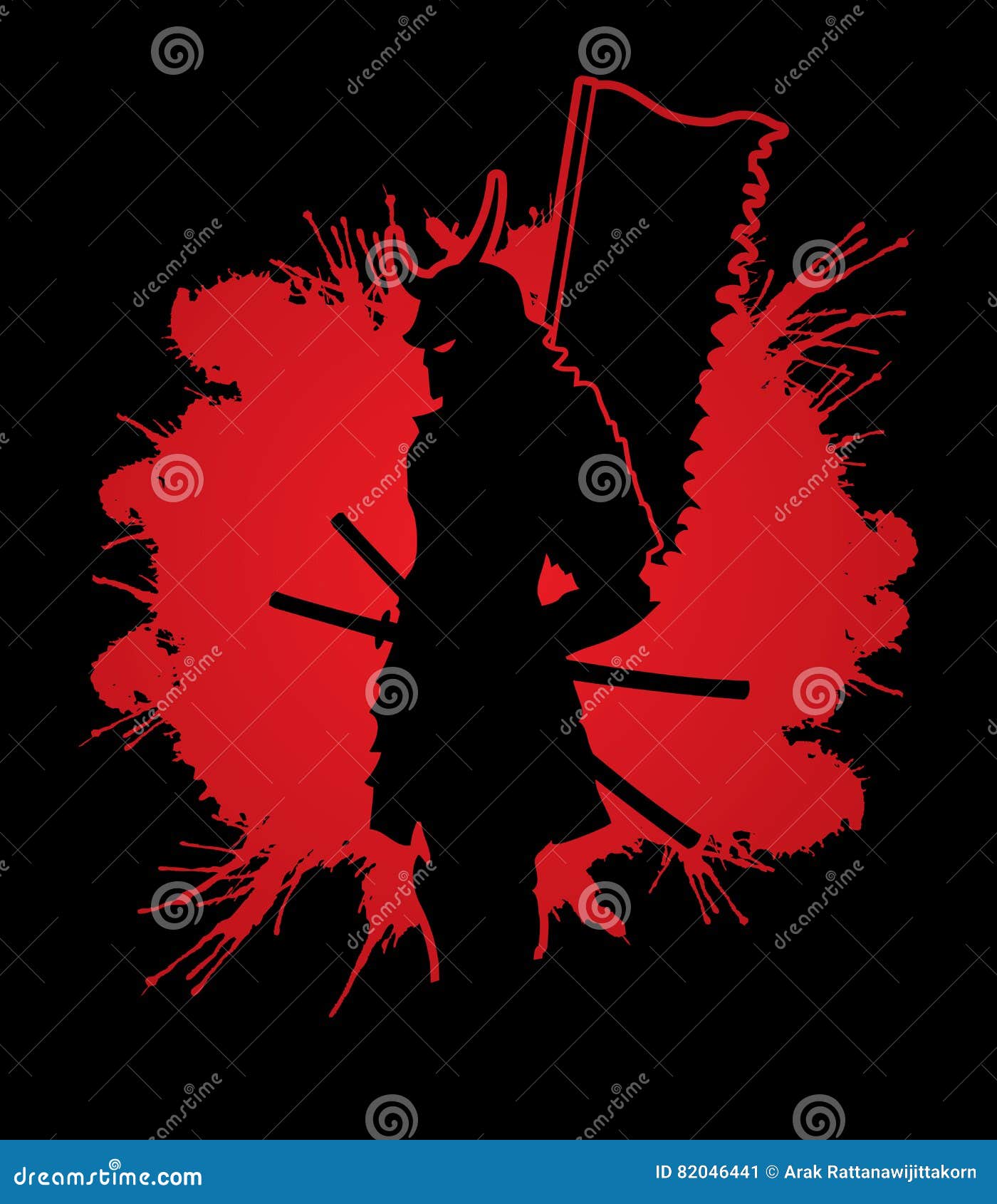 Japanese Samurai Flag