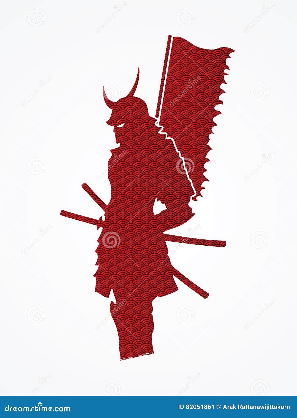 Samurai Flag Vector